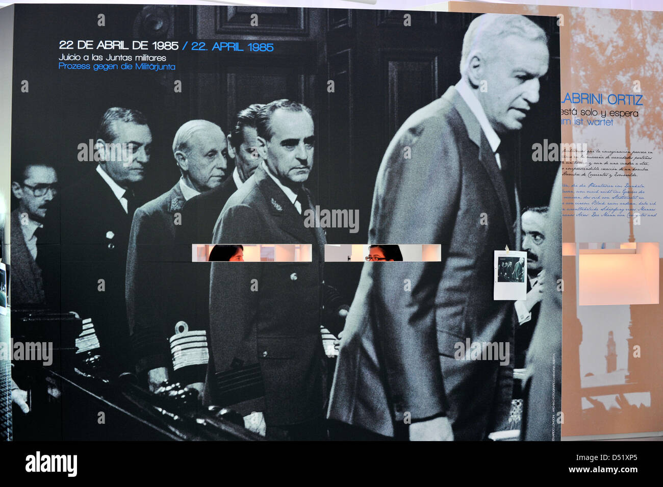 A poster displaying the trial against the generals of the military ...