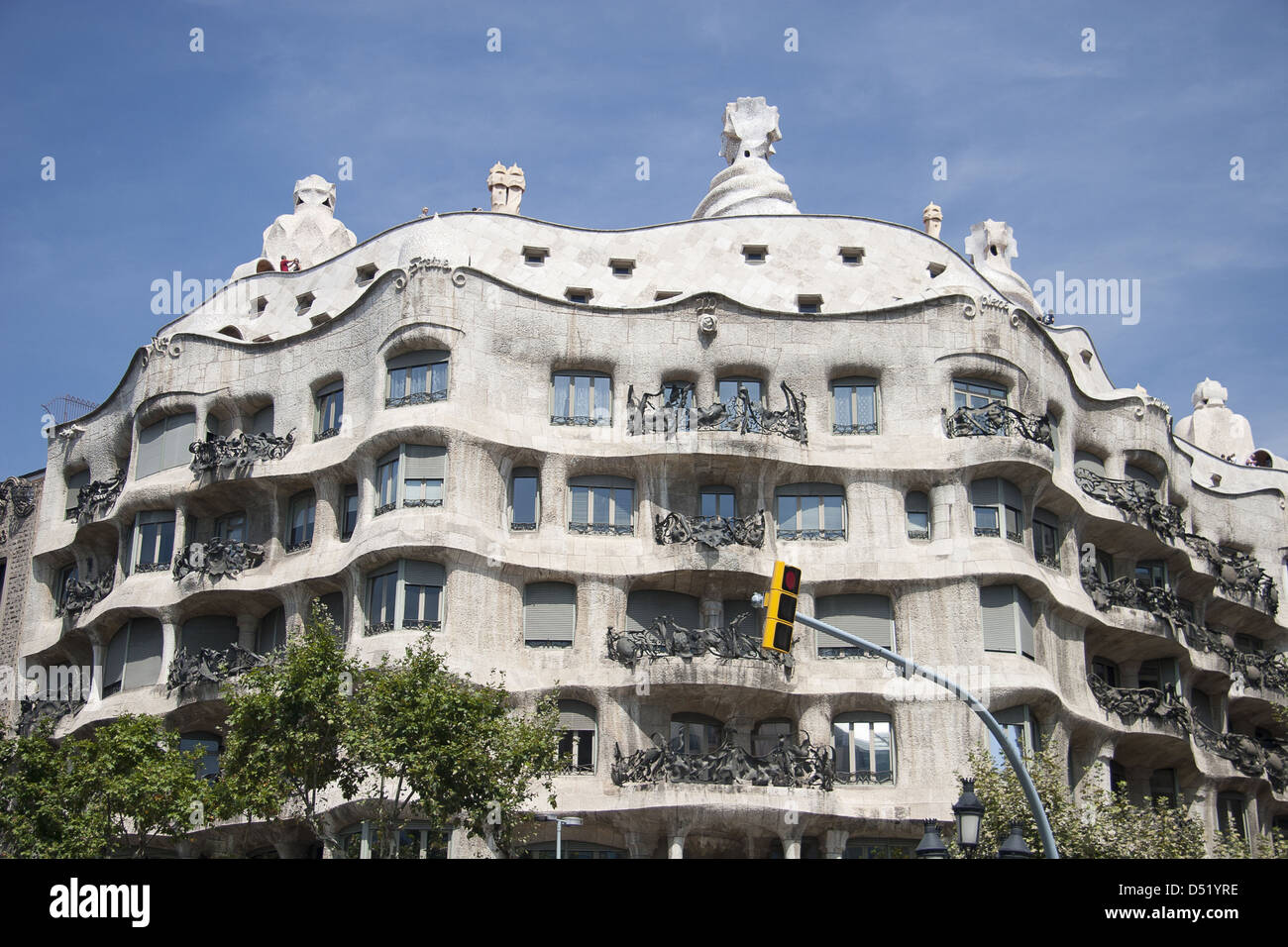 Gaudi Building in Barcelona Stock Photo - Alamy