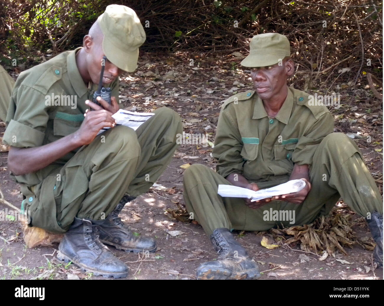 Somali recruits, who are trained to work as wireless operators, study ...