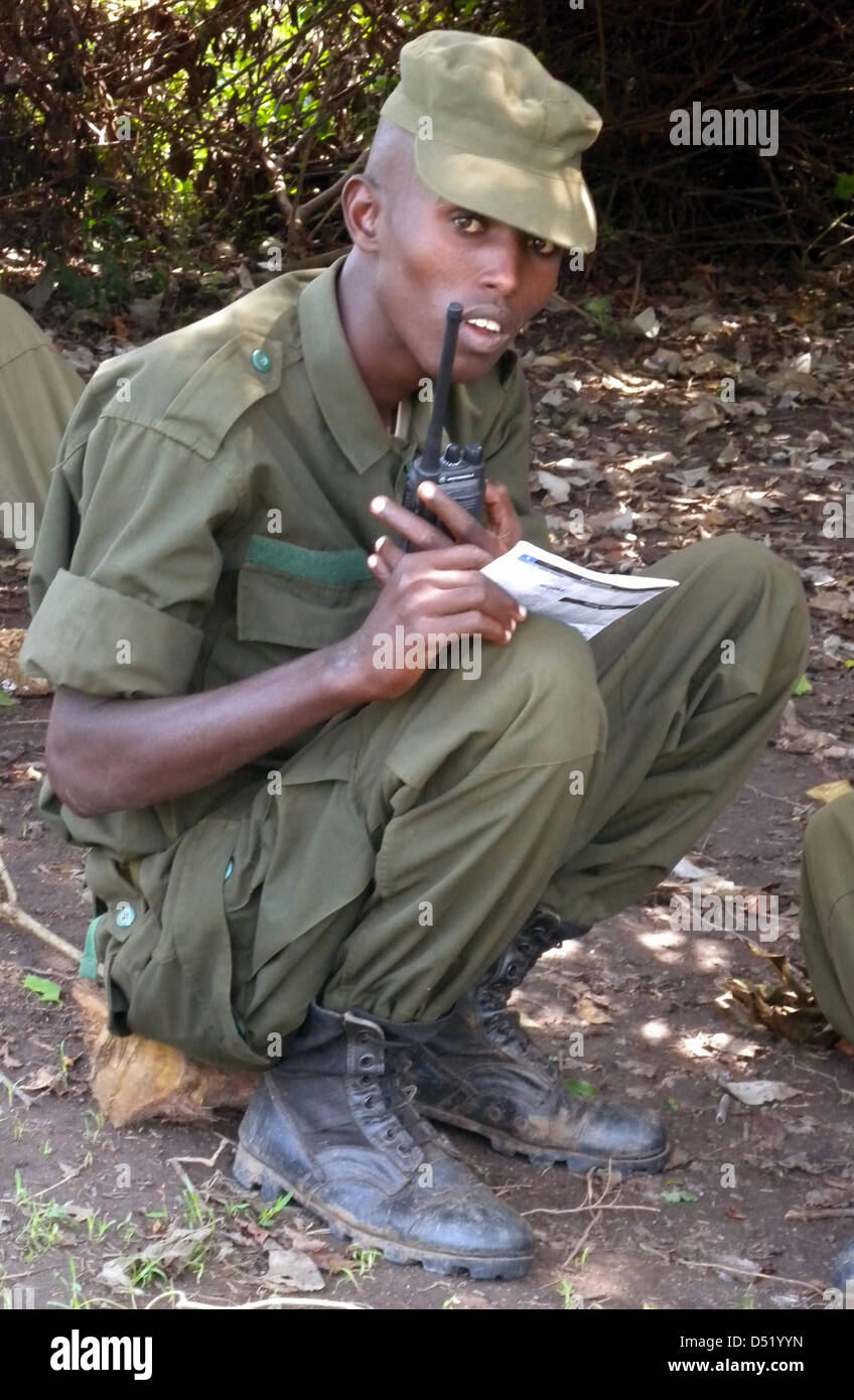 A Somali recruit, who is trained to work as a wireless operator ...
