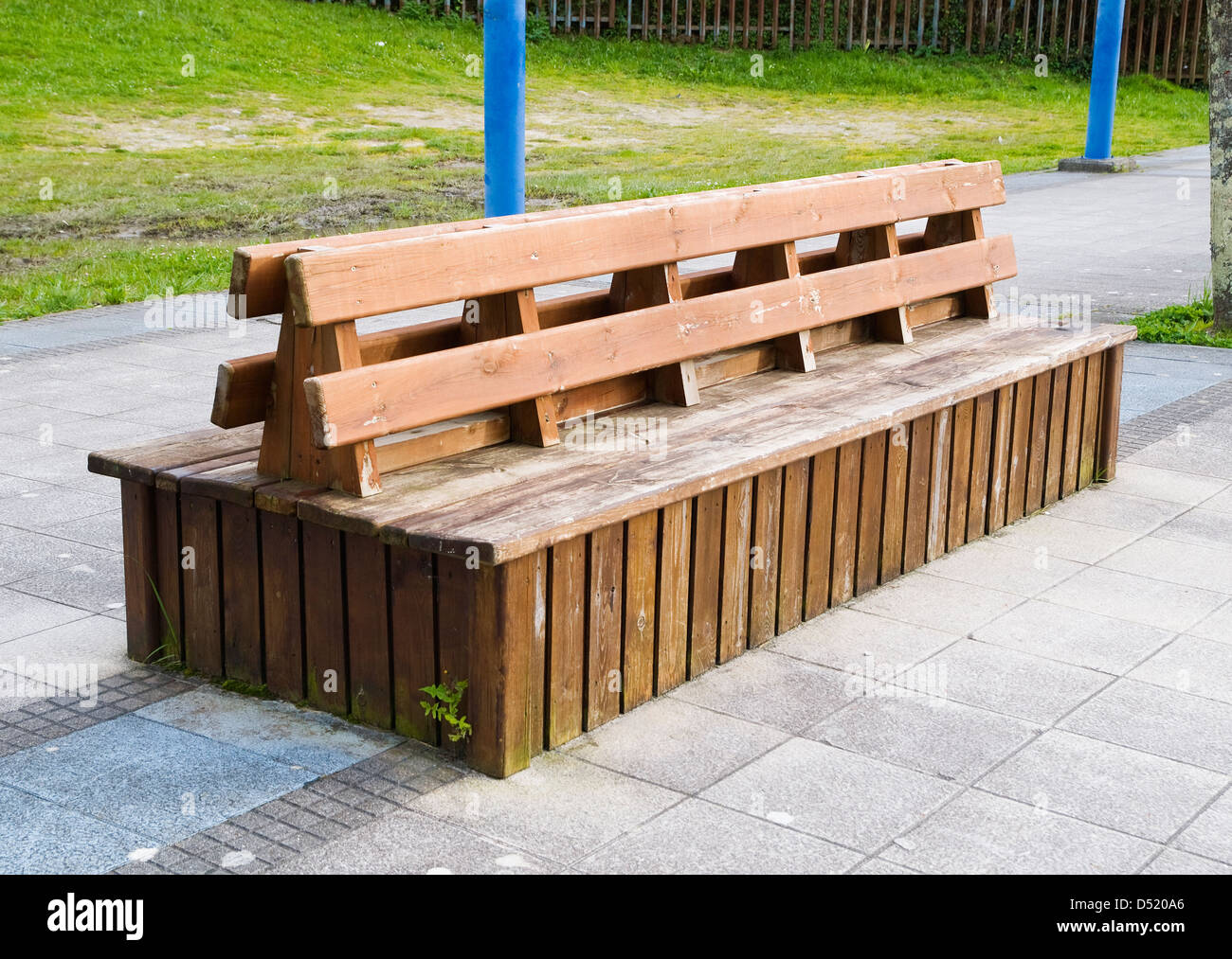 Bench in the boardwalk. A good place to sit Stock Photo - Alamy