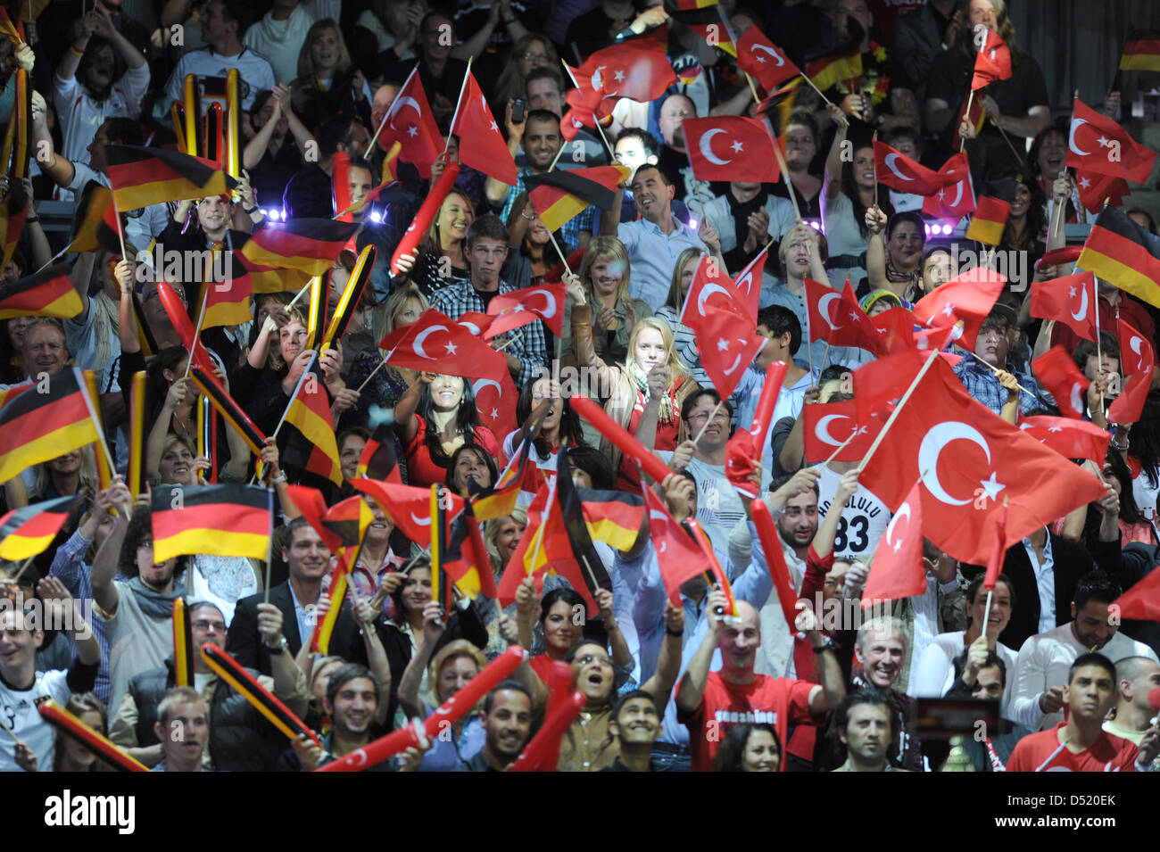German and Turkish people cheer during TV show 'Germany vs Turkey - The ...