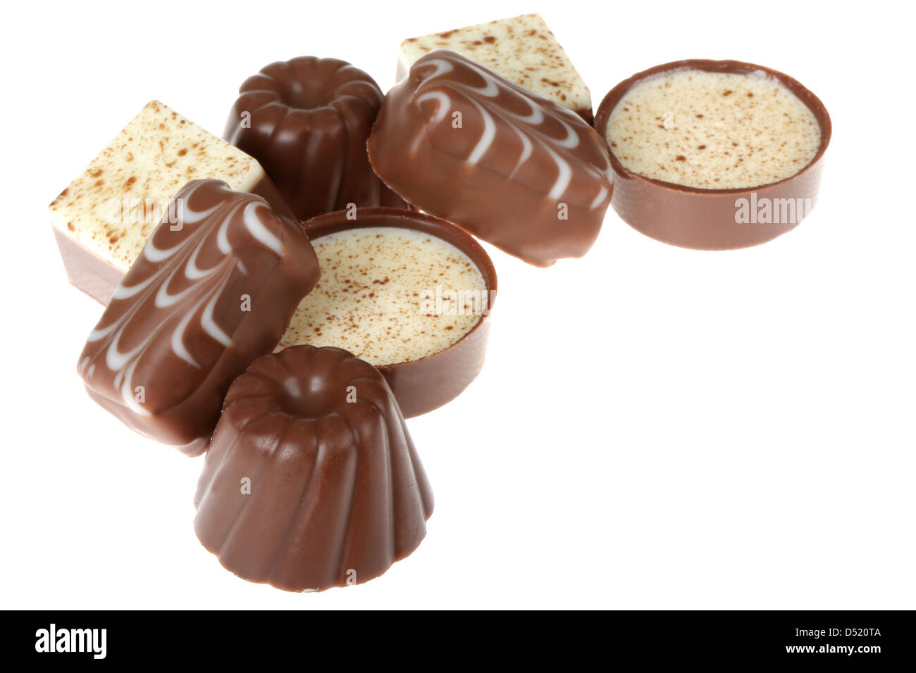 A Selection of Luxury Milk Chocolates Confectionery Sweets With ...