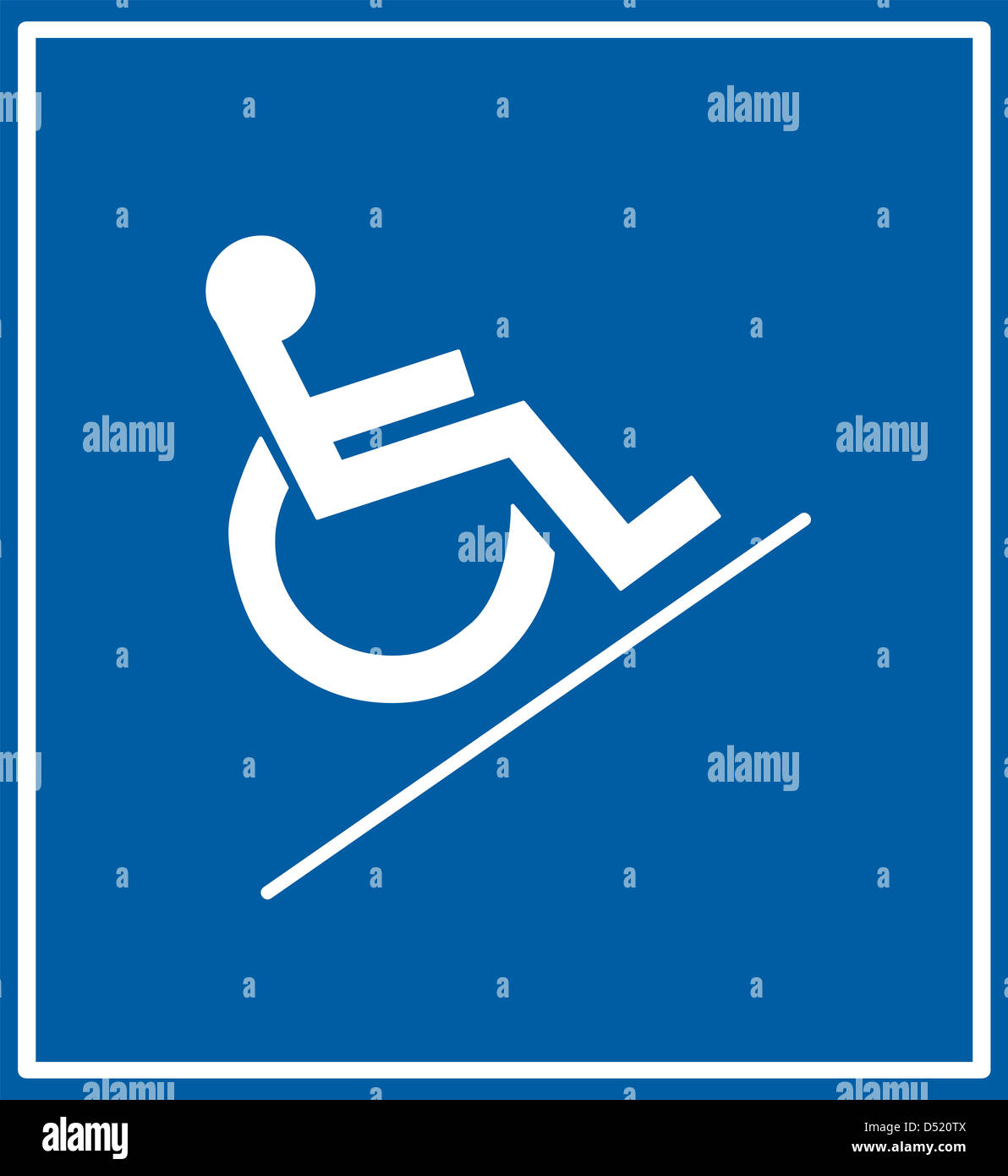 wheelchair ramp access sign for disabled men and women Stock Photo - Alamy