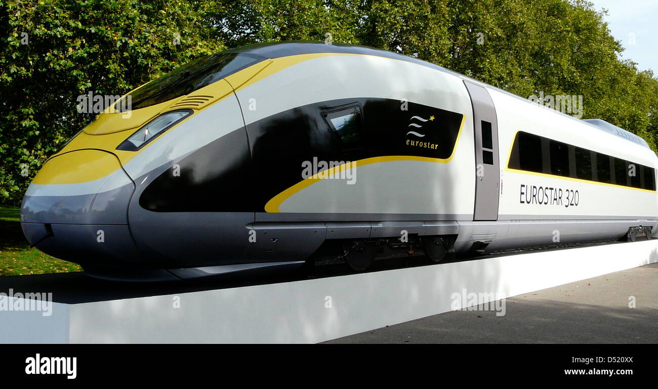 The new Eurostar-train, capable of speeds up to 320 km per hour and and ...