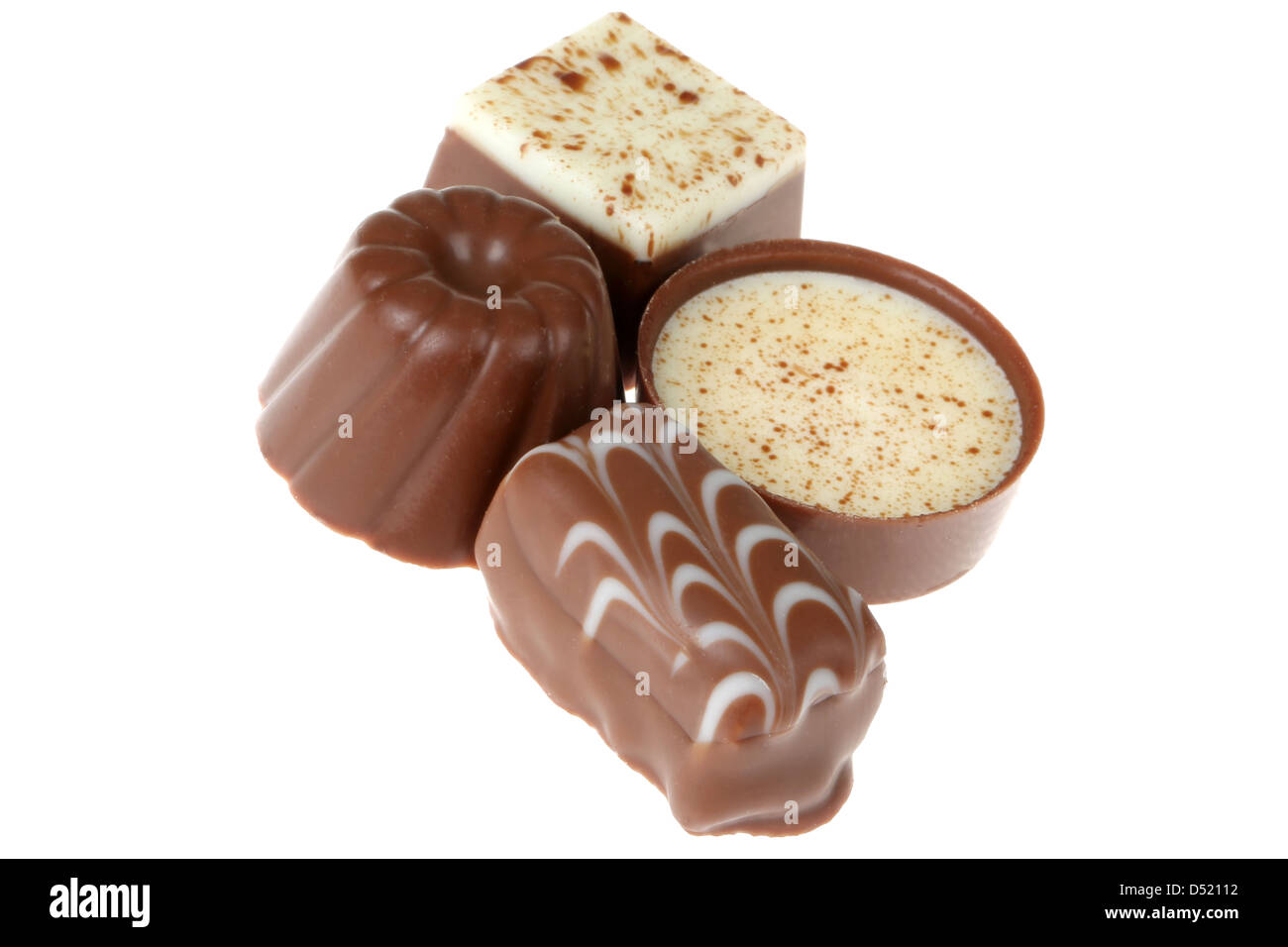 A Selection of Luxury Milk Chocolates Confectionery Sweets With ...