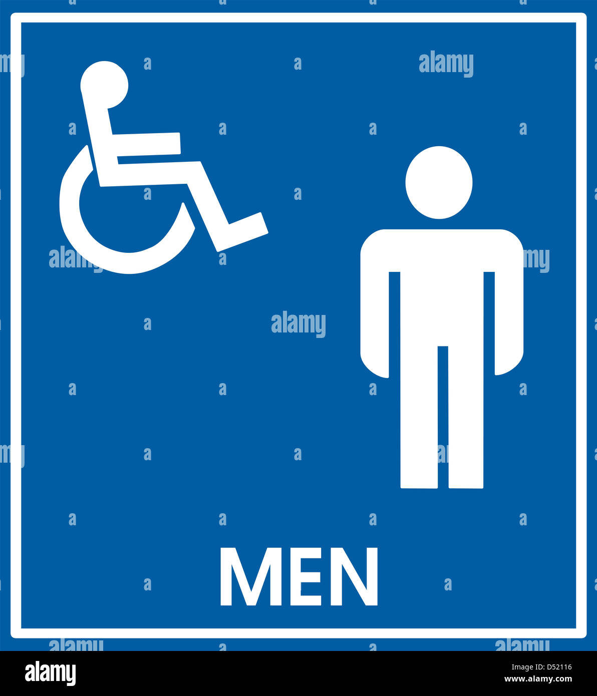 restroom wheelchair handicap sign for disabled men Stock Photo - Alamy