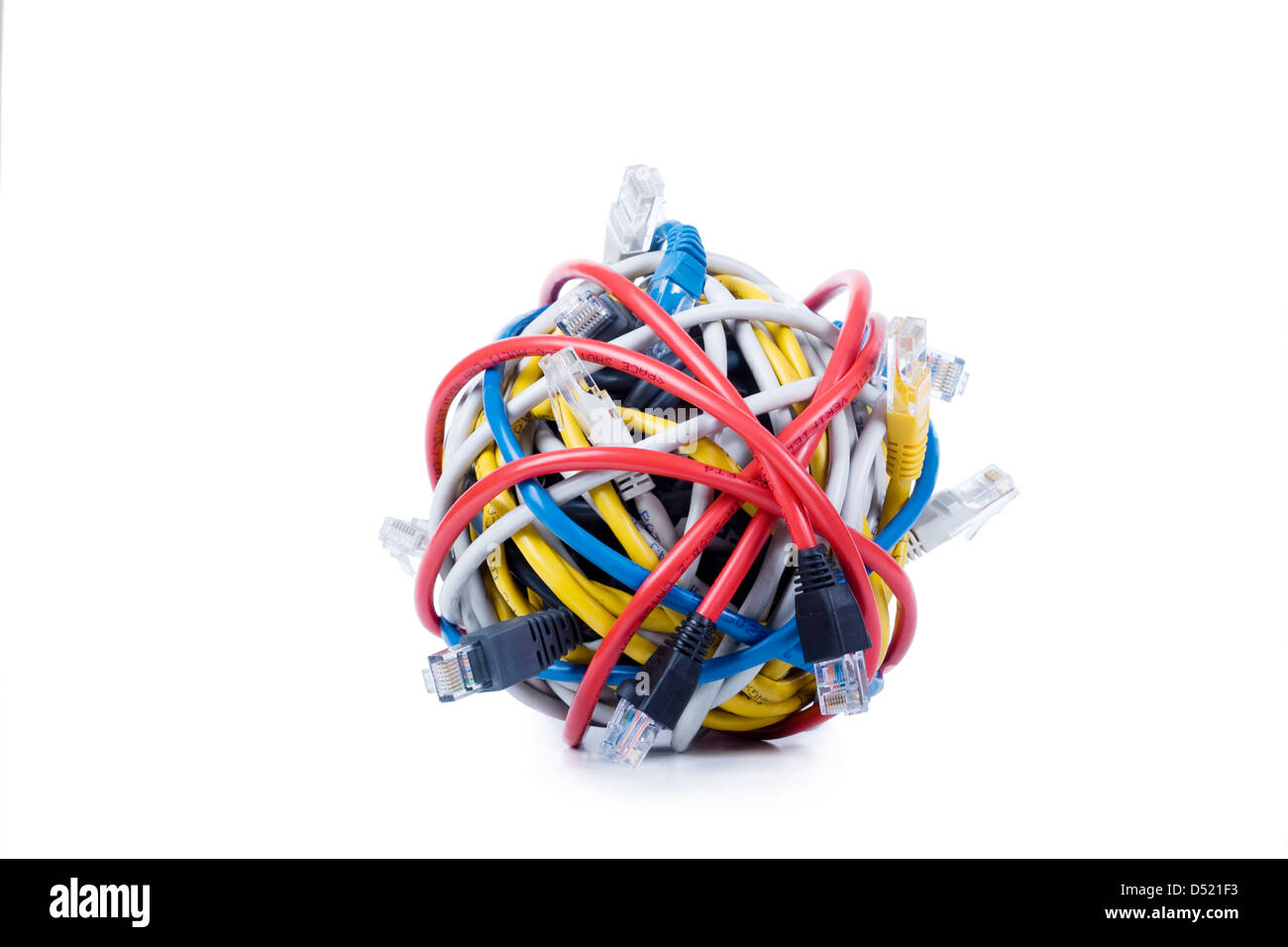 Multicolored computer cable isolated on white background Stock Photo ...