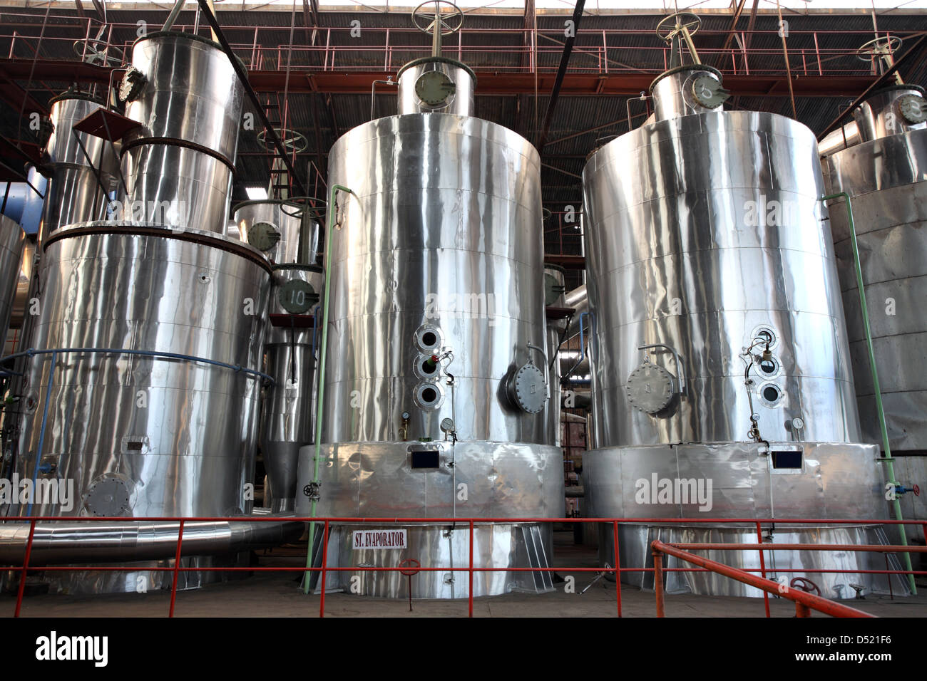 Industrial machinery inside a sugar mill Stock Photo - Alamy