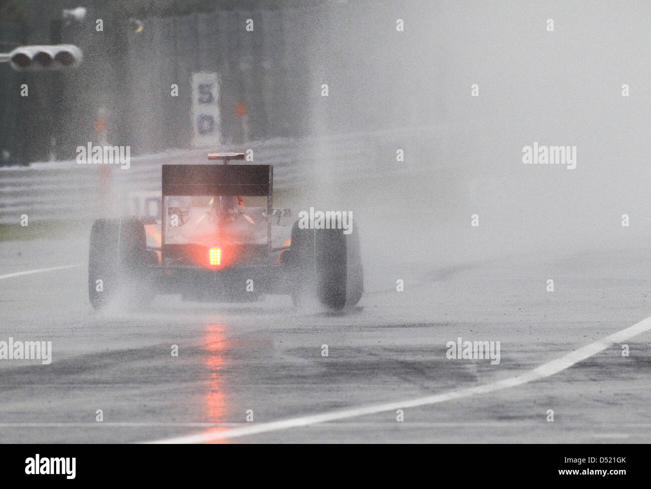 German formula one driver Timo Glock of Team Virgin Racing steers his ...