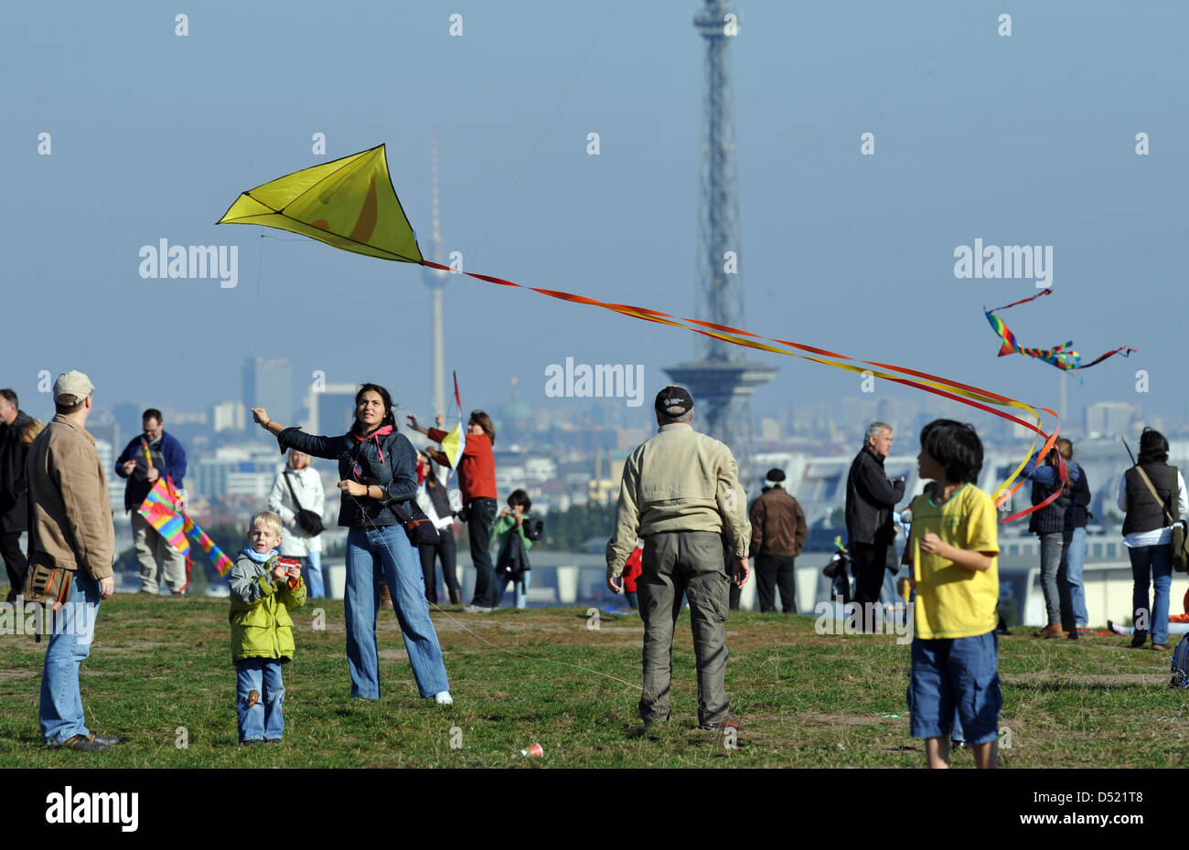 Kites are flying in front of the former US monitoring station of the at ...