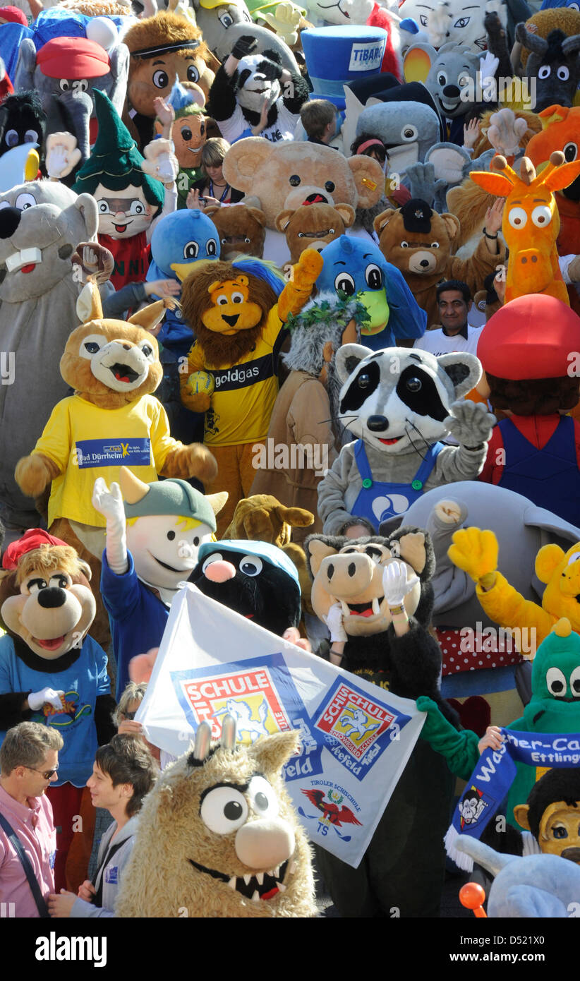 During the international mascot's meeting, 166 mascots gathered in the ...