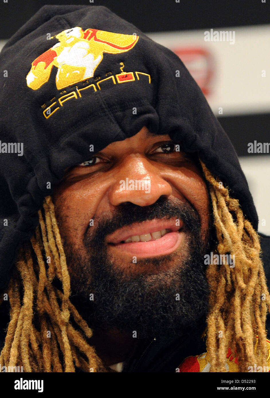US heavyweight boxer Shannon Briggs smiles during a press conference in ...
