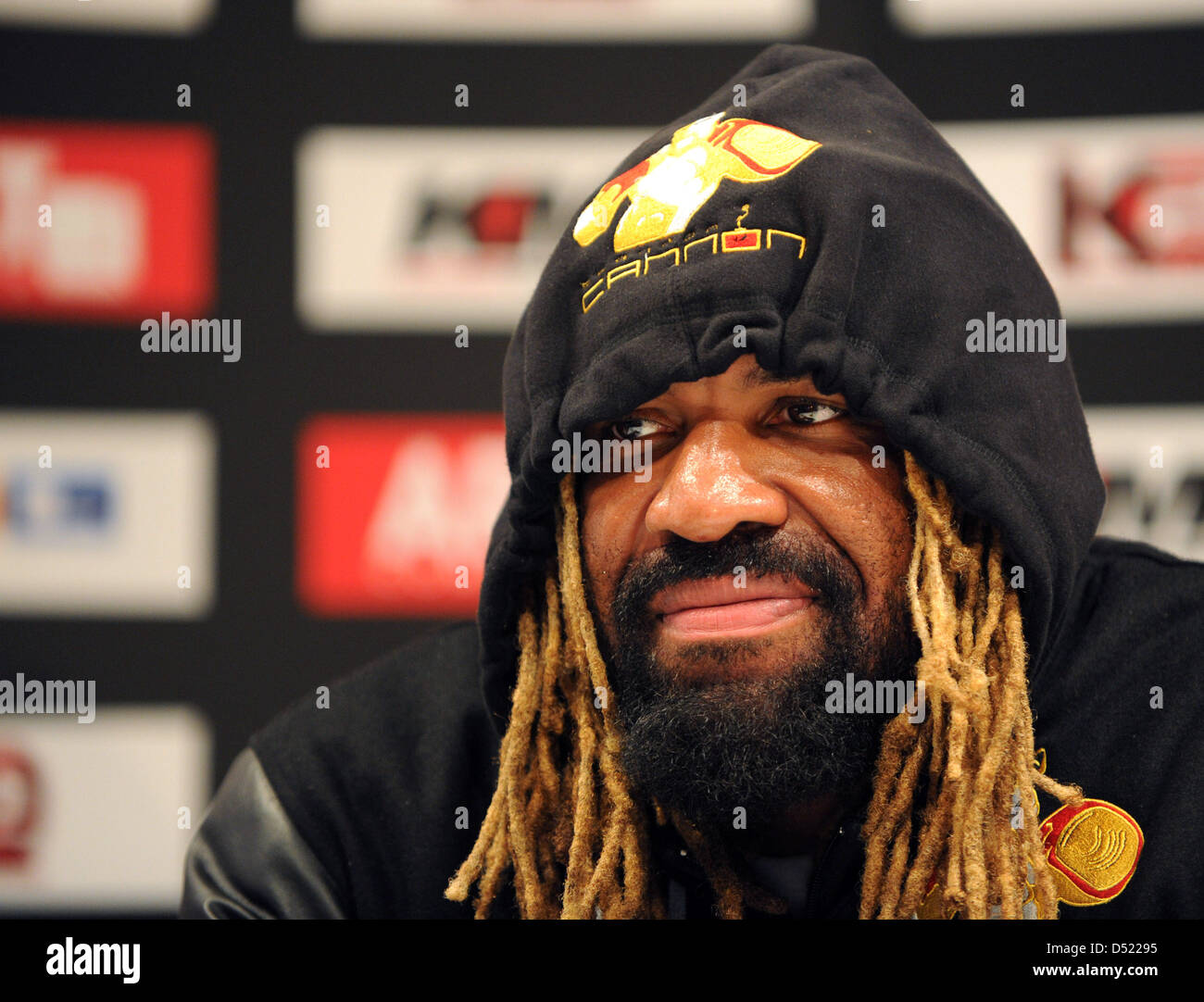 US heavyweight boxer Shannon Briggs smiles during a press conference in ...