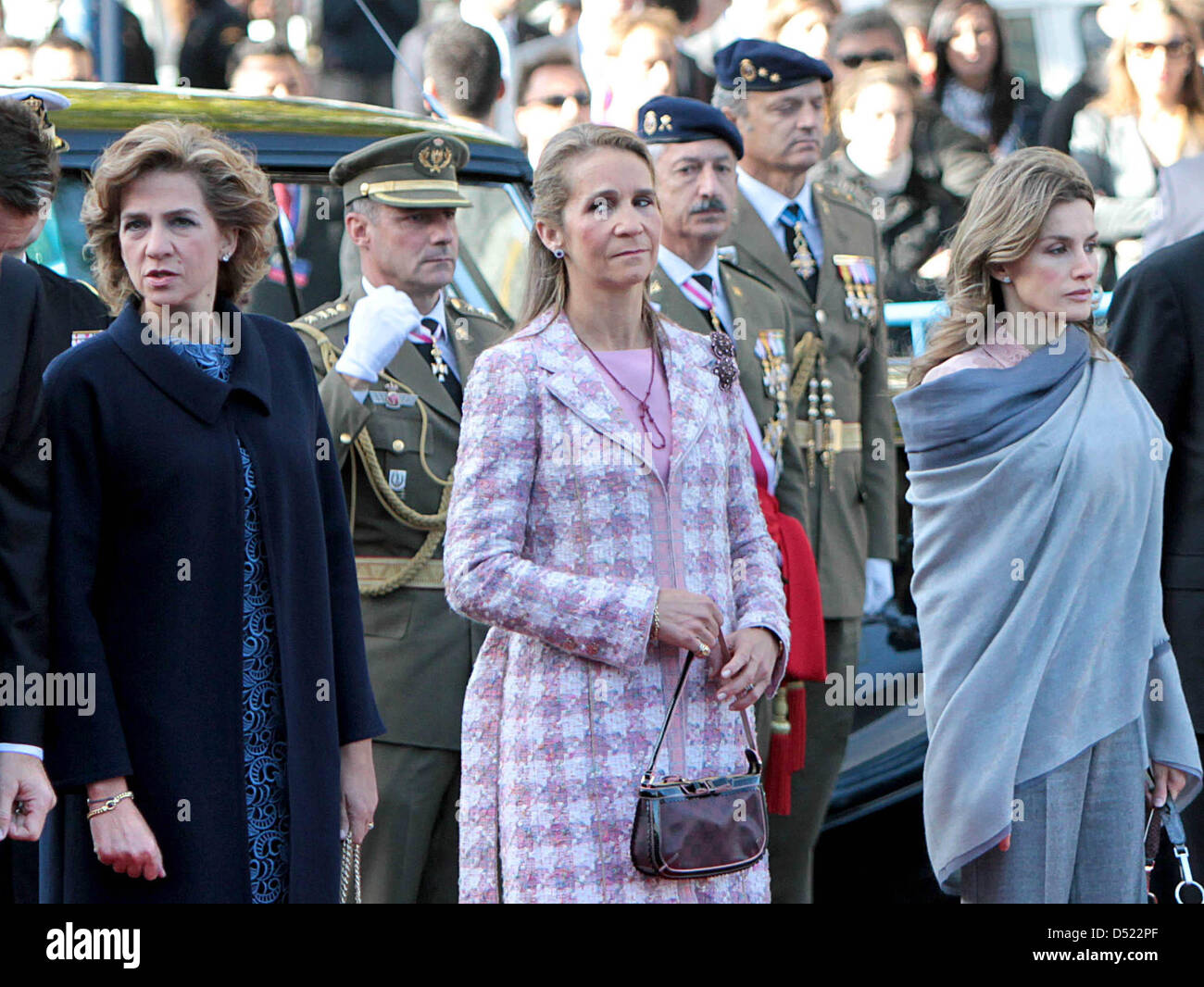 (L-R) Princess Cristina of Spain, Princess Elena of Spain and Princess ...