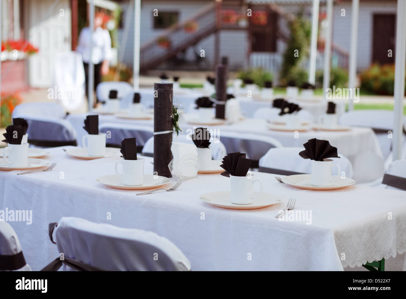 tables set for wedding Stock Photo - Alamy
