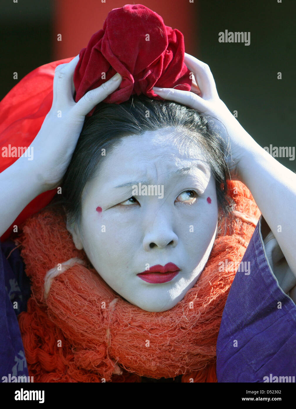 Japanese Butoh artist Mayumi Fukuzaki enactS scenes from a Japanese ...