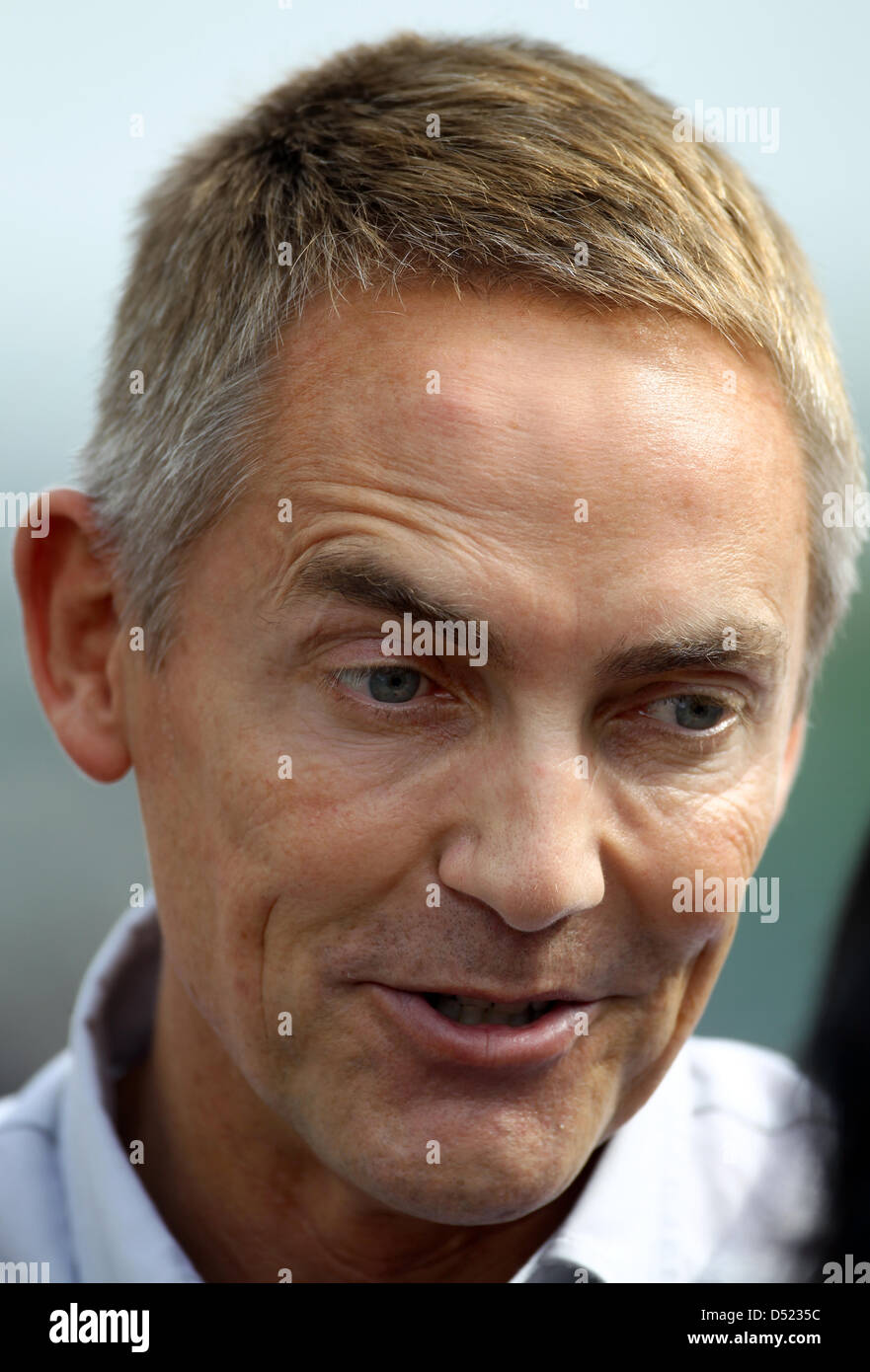 British head of the team McLaren Mercedes, Martin Whitmarsh, is ...