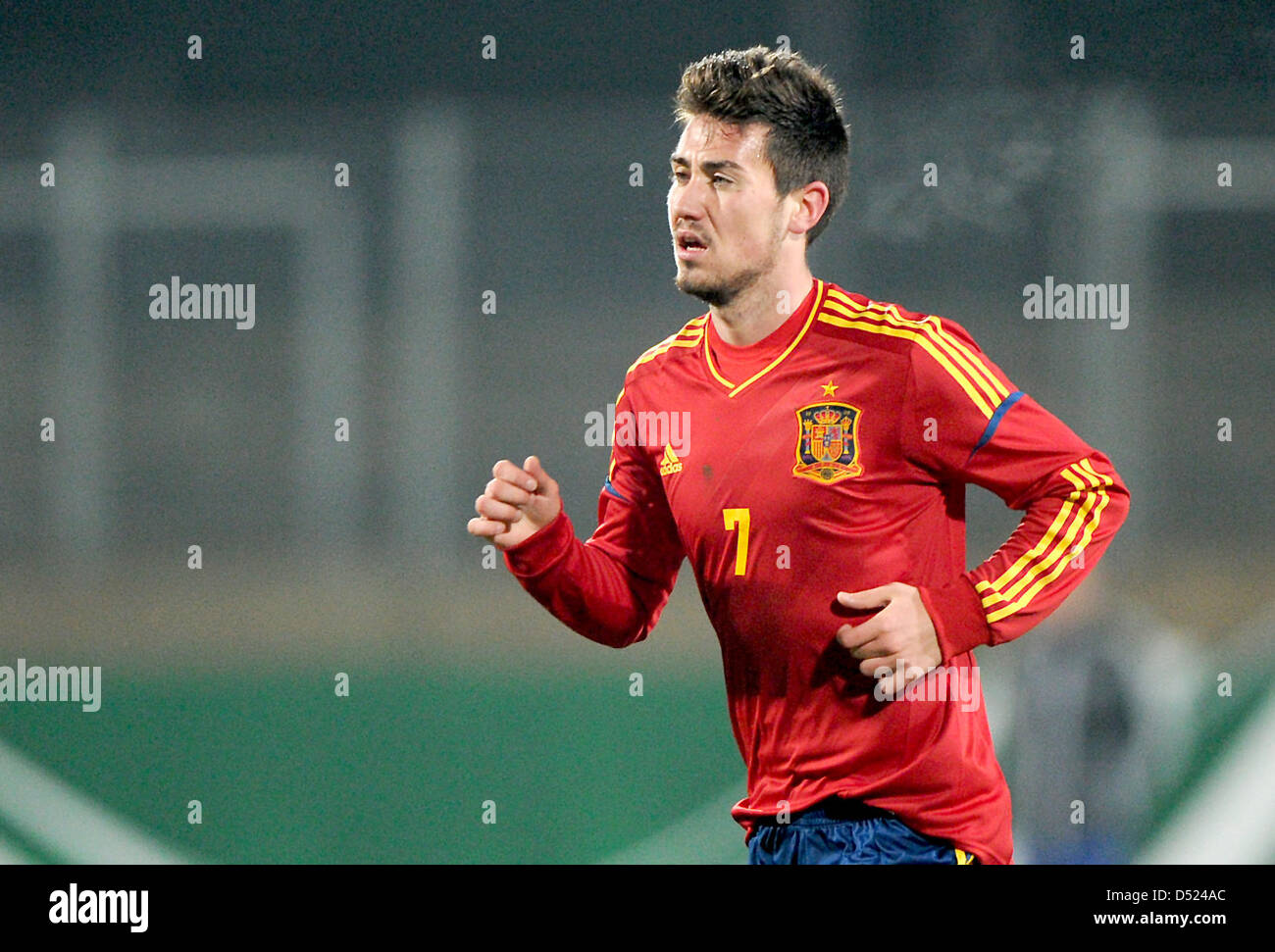 Spain's Moises Bordonado leaves the pitch after being substituted ...