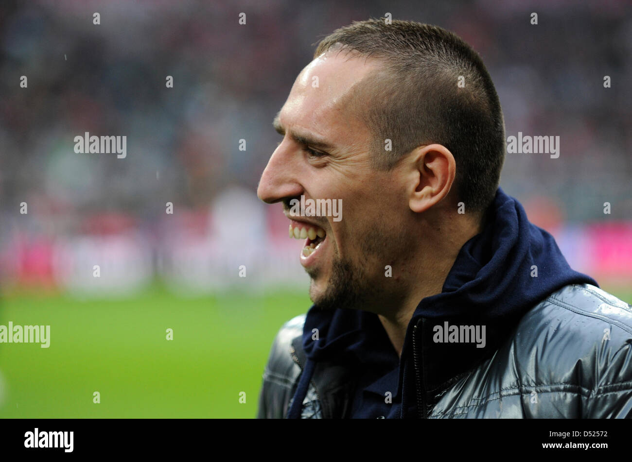 Bayern Munich's Franck Ribery smiles prior to German Bundesliga match ...