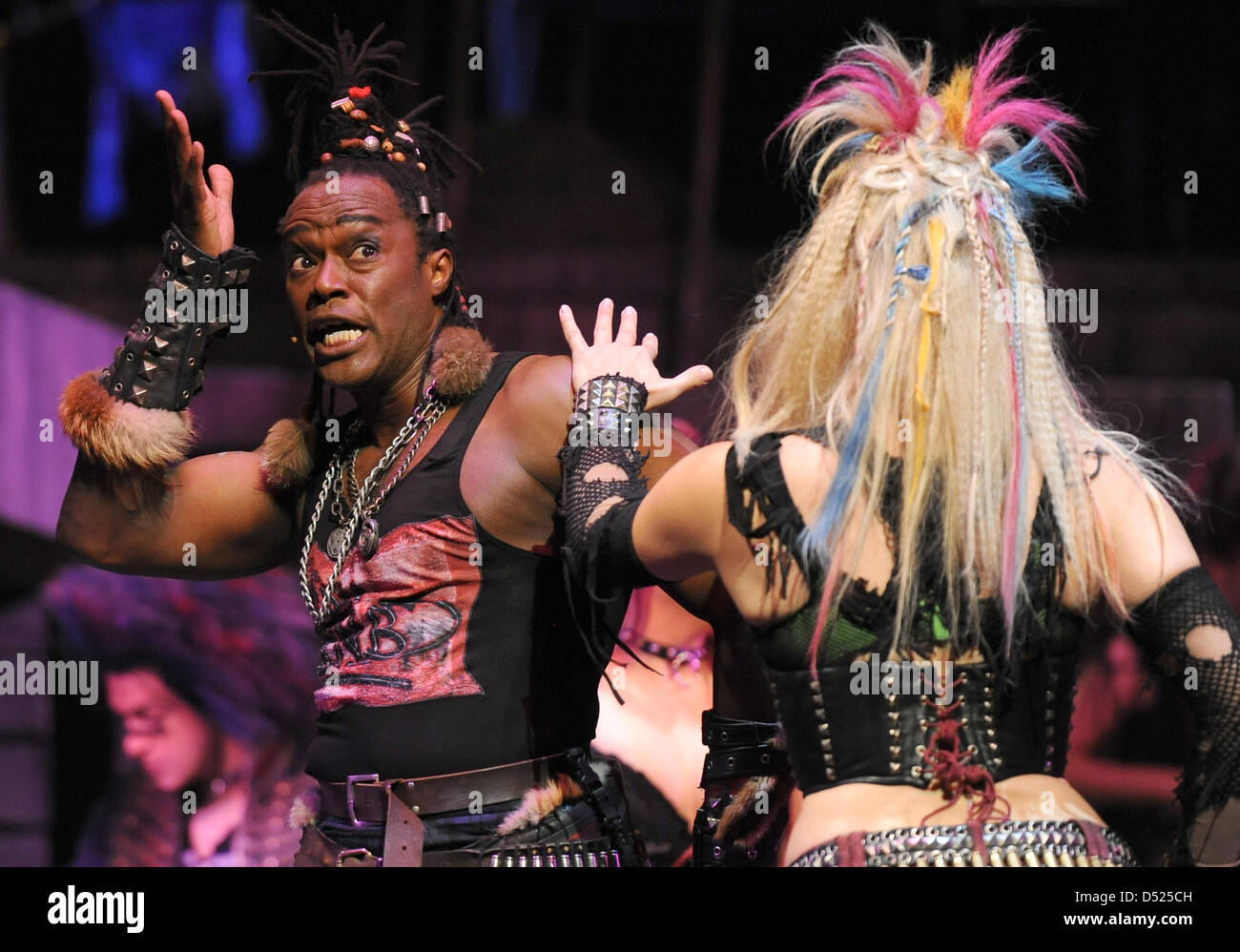 Cast members perform on stage during a photo rehearsal of the musical ...