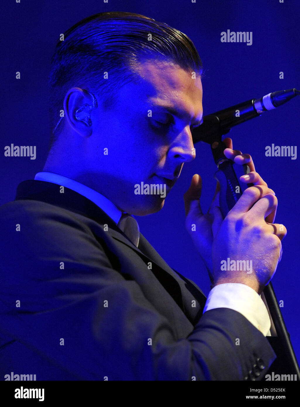 Adam Anderson of British wavepop band 'Hurts' performs at Musikexpress ...