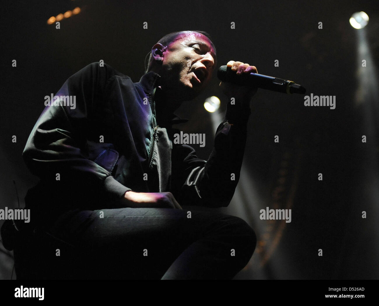 American singer Chester Bennington and his band Linkin Park perform at ...