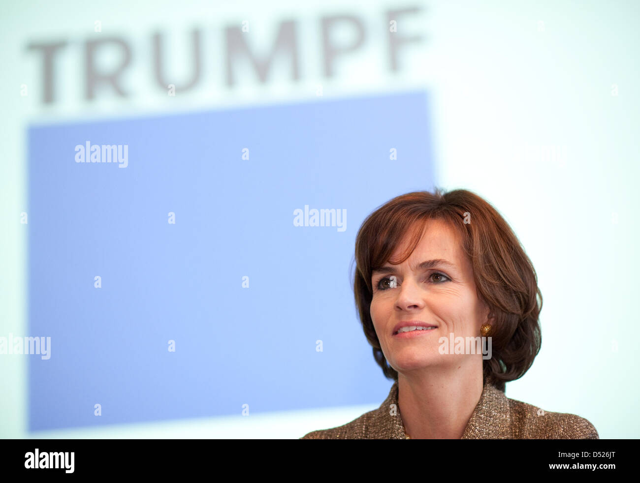 Trumpf CEO Nicola Leibinger-Kammueller cracks a smile during a press ...
