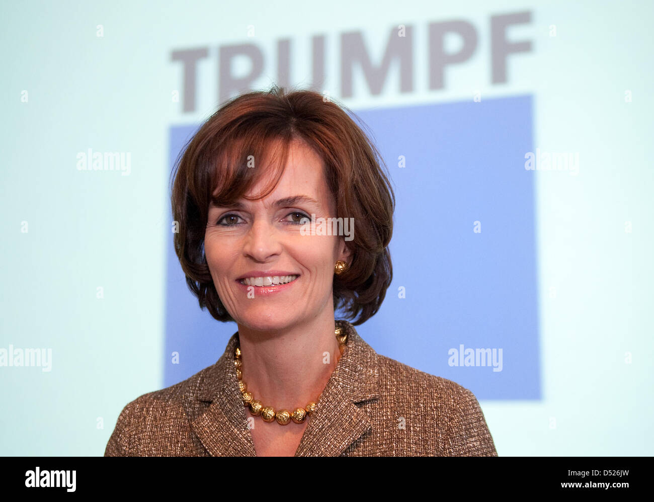 Trumpf CEO Nicola Leibinger-Kammueller cracks a smile during a press ...