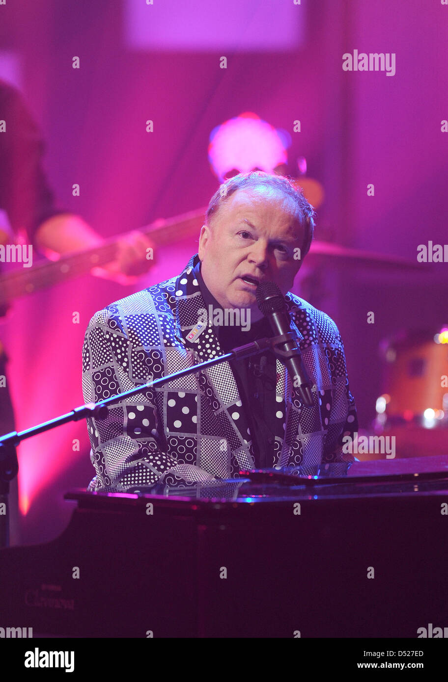 The musician and composer Mike Batt appears on stage during the RTL TV ...