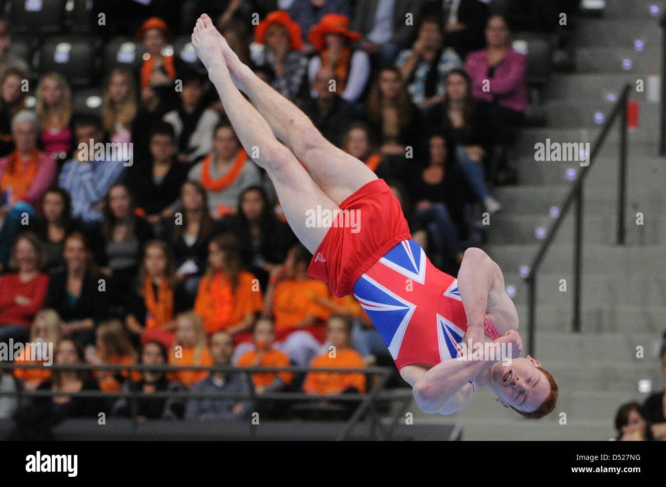 Gymnast Daniel Purvis from Great Britain performs his skills during the ...