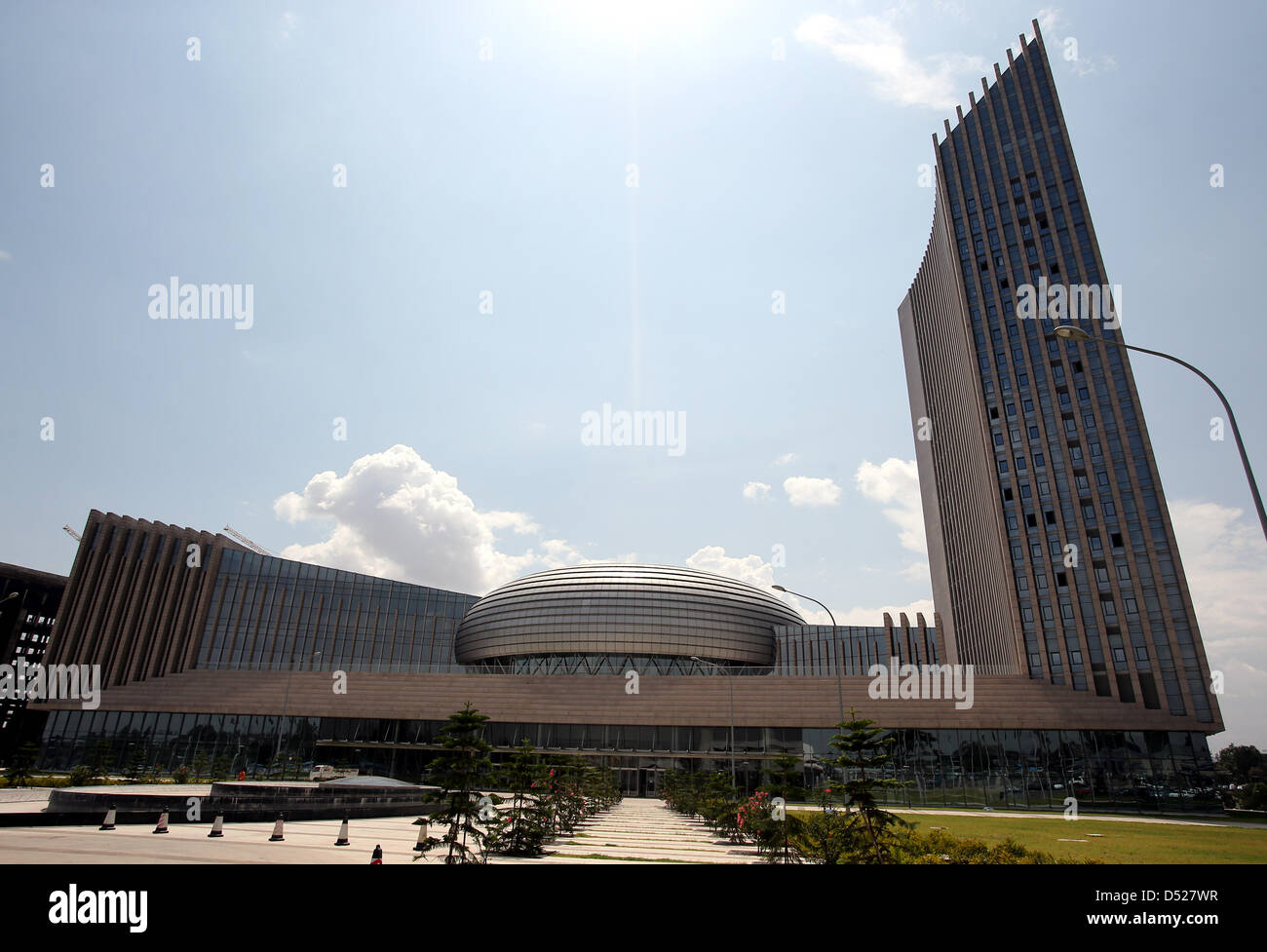 A view of the new conference centre of the African Union in Addis Ababa ...
