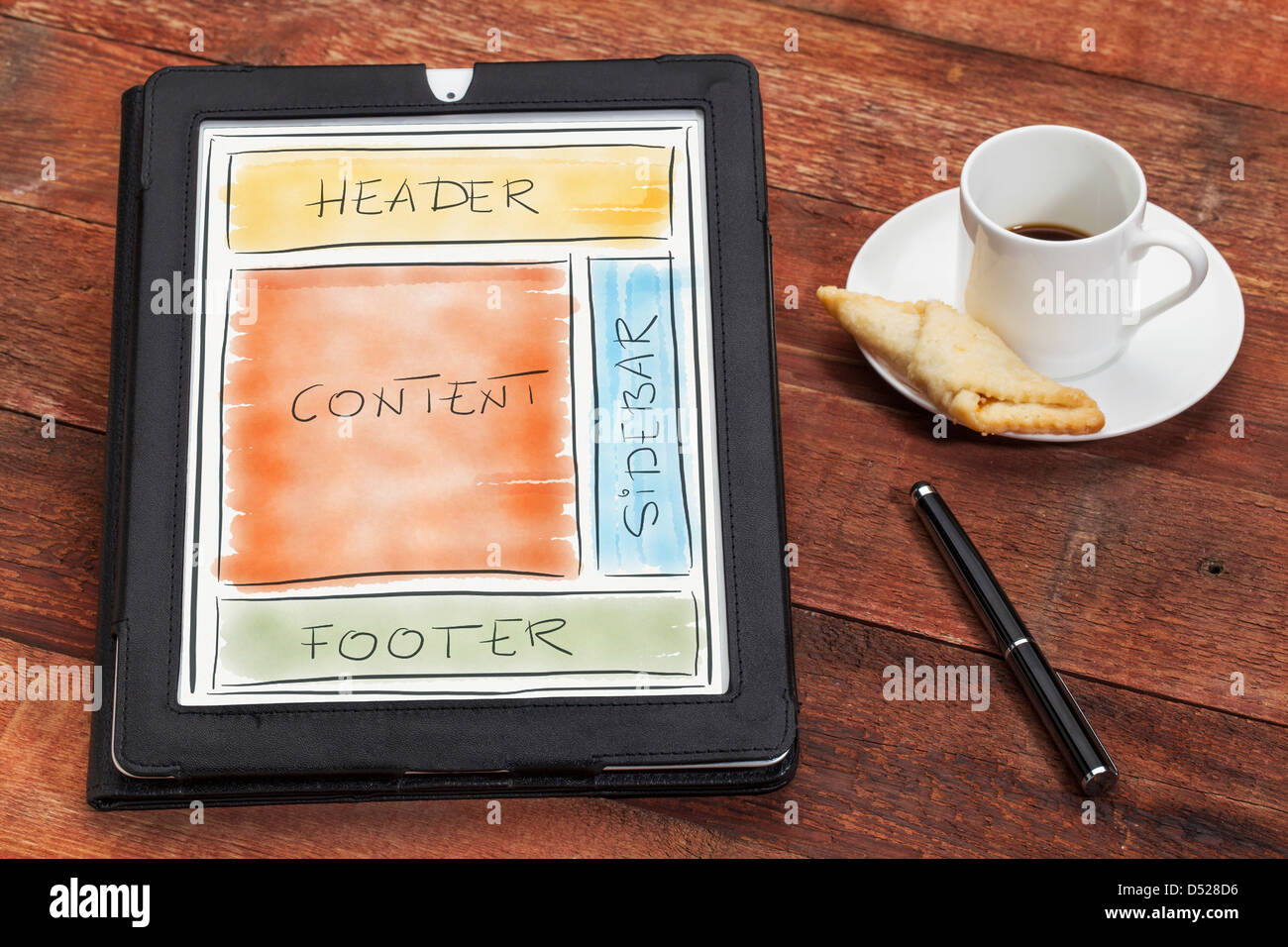 Tablet layout hi-res stock photography and images - Alamy