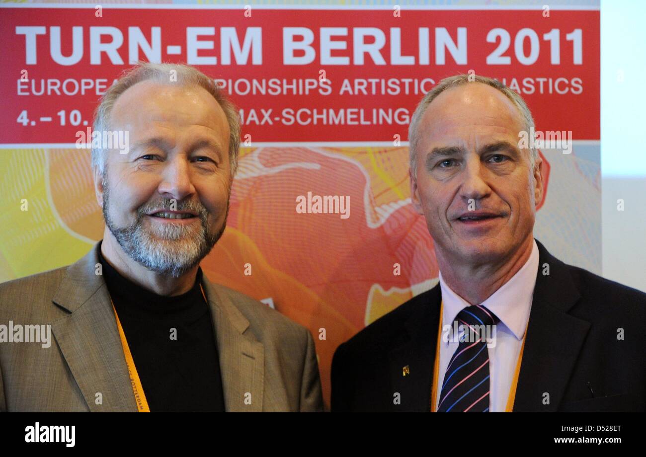 Rainer Brechtken (L), President of the German Gymnastics Association ...