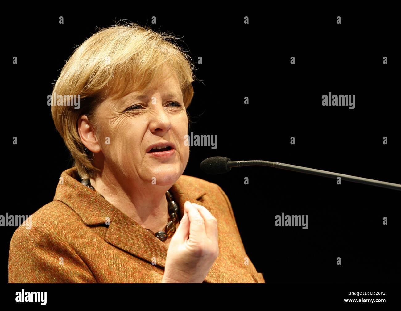 Bundeskanzlerin Angela Merkel (CDU) spricht am Dienstag (26.10.2010 ...