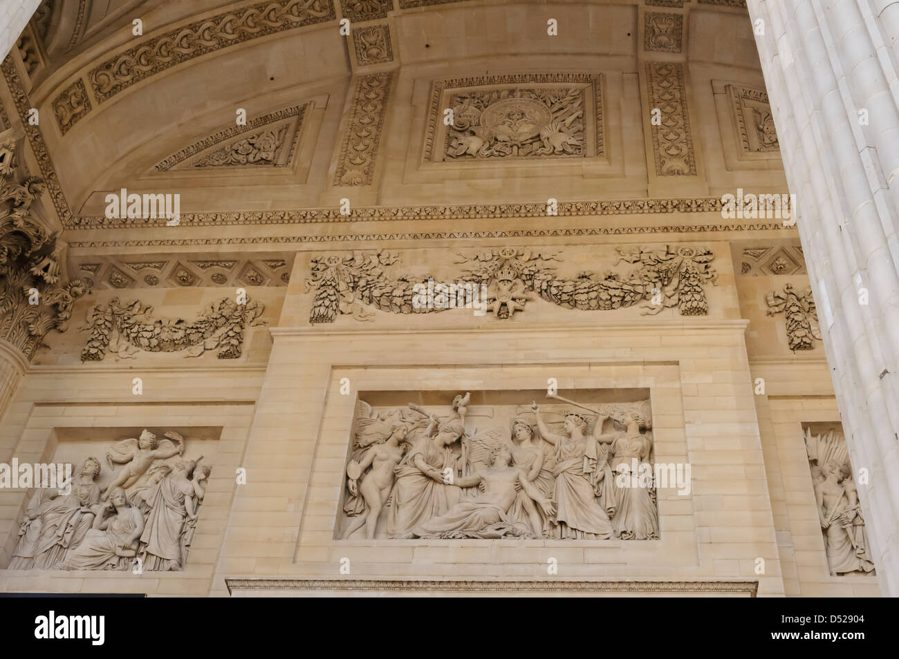 Bas relief on wall of Paris Pantheon, France Stock Photo - Alamy