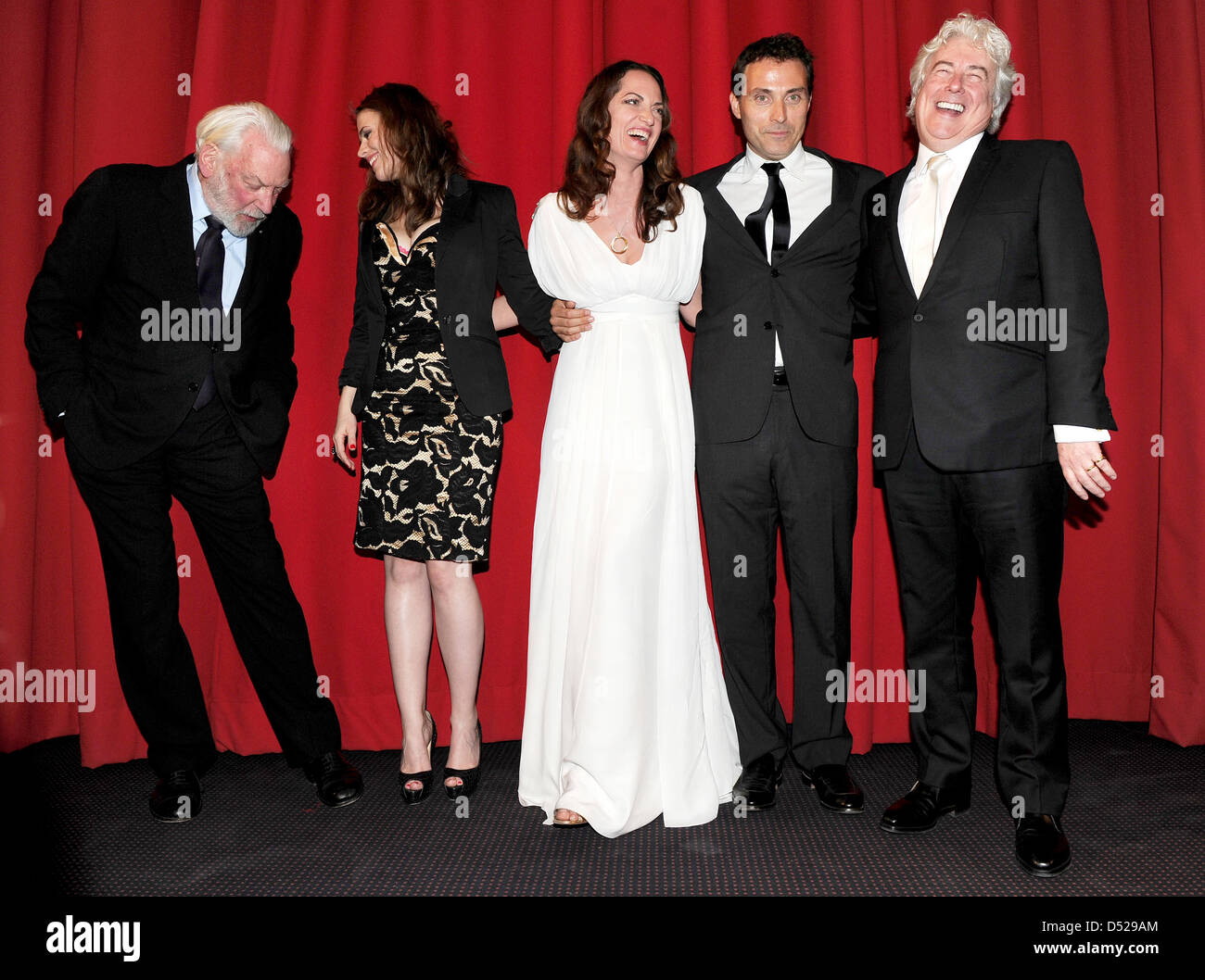 Canadian actor Donald Sutherland (L-R), British actress Hayley Atwell ...