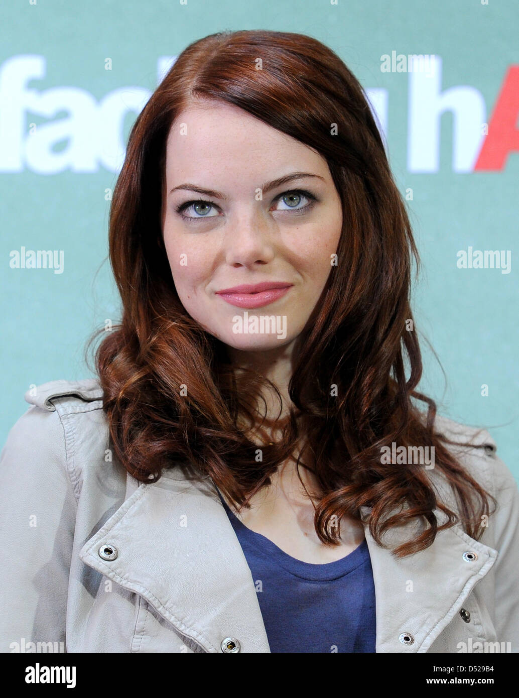 US actress Emma Stone poses during the presentation of her new movie ...