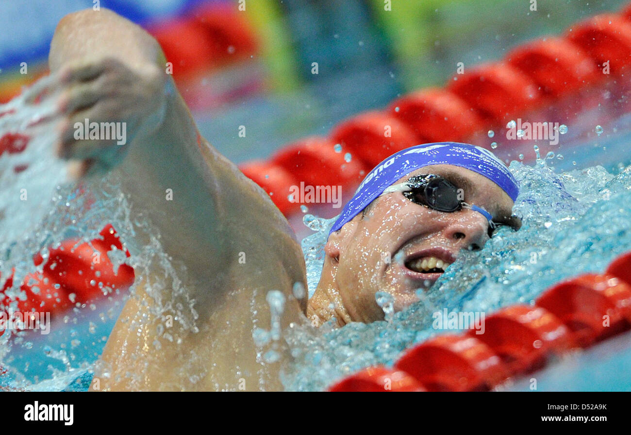 German swimmer Paul Biedermann competes in the 400-metres freestyle ...
