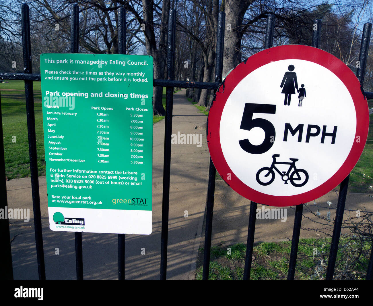 united kingdom west london acton a sign at the entrance to the park ...
