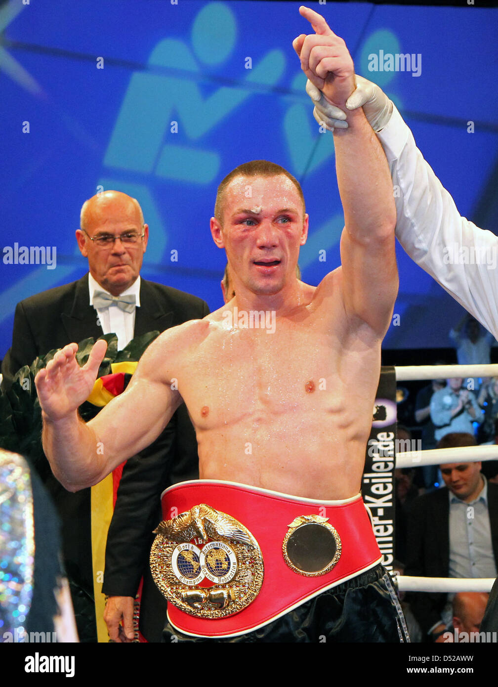German boxer Sebastian Sylvester poses after the IBF World Championship ...