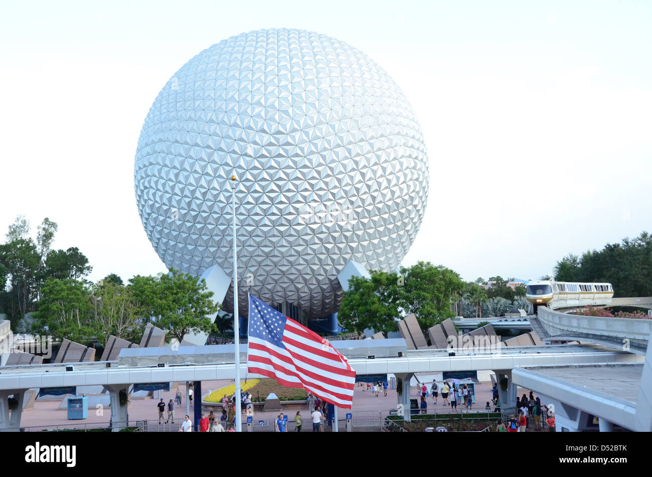 Spaceship Earth the Icon of Epcot at Epcot Walt Disney World in Bay ...