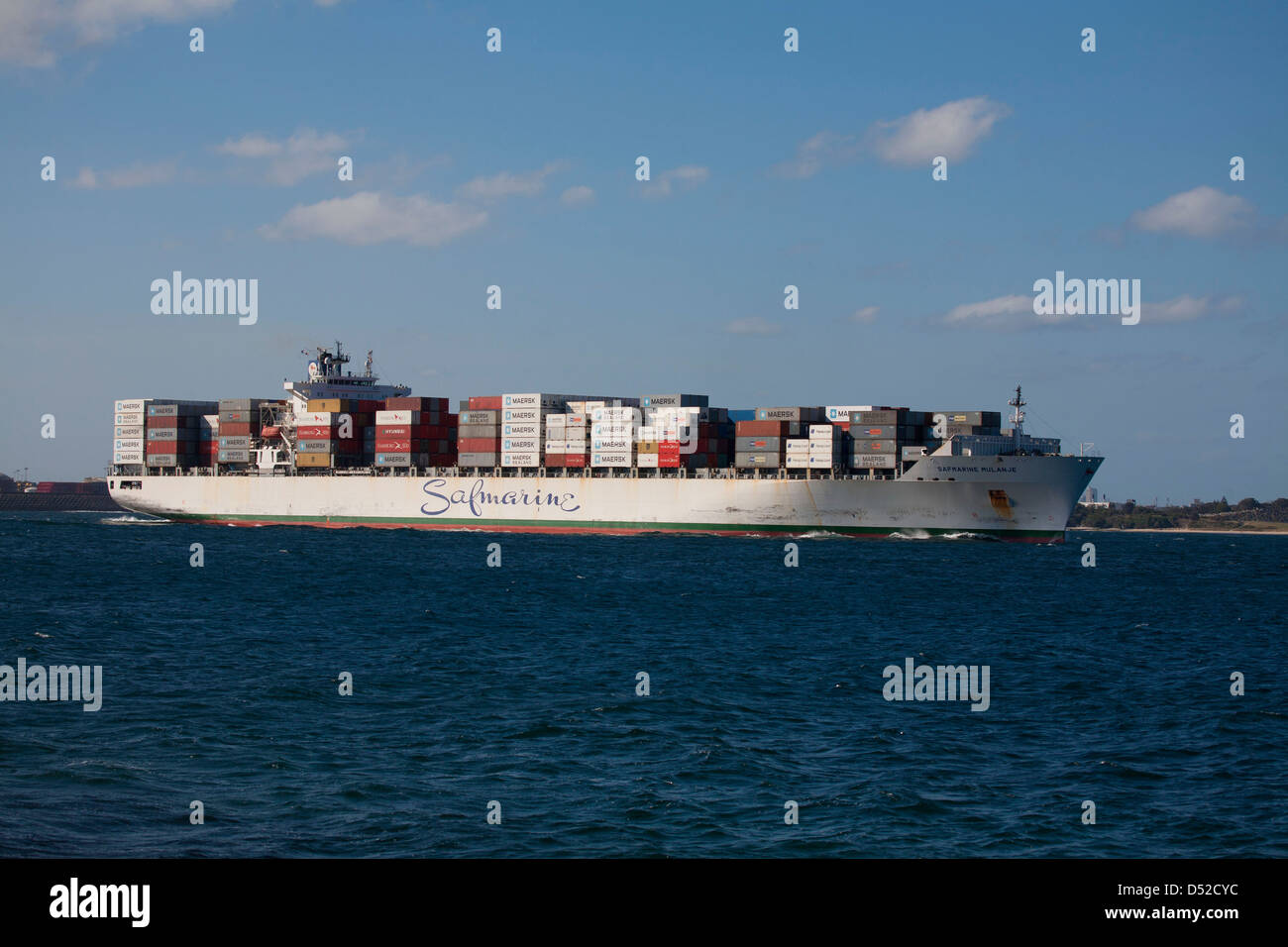 Container Ship Safmarine Mulanje departing Port Botany Sydney Australia ...