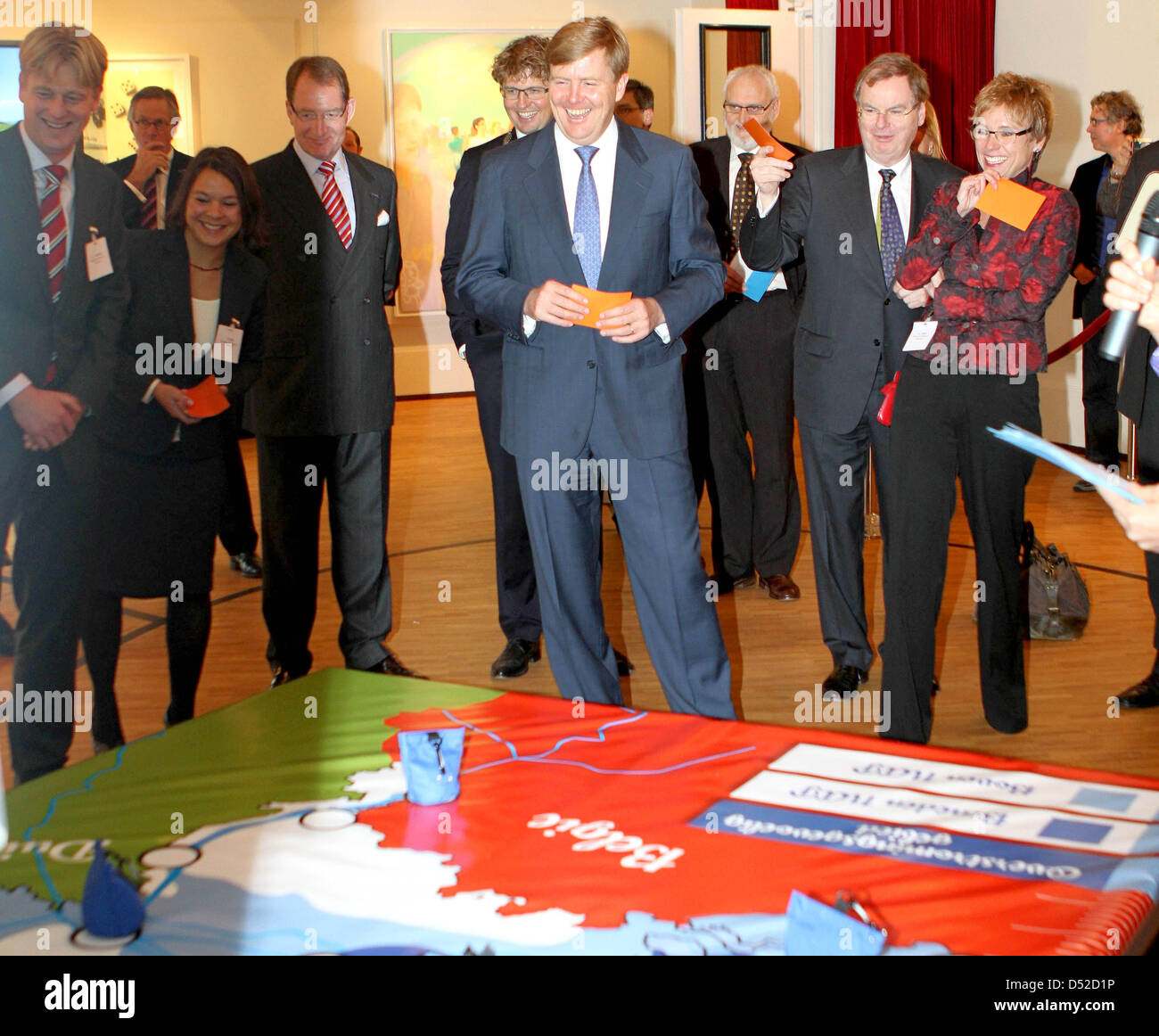 Dutch Prince Willem-Alexander (C) attends the opening of the first ...