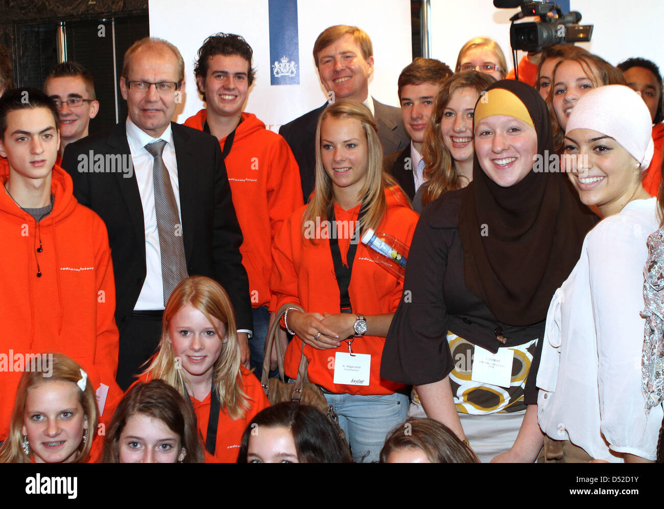 Dutch Prince Willem-Alexander (last row; C) attends the opening of the ...