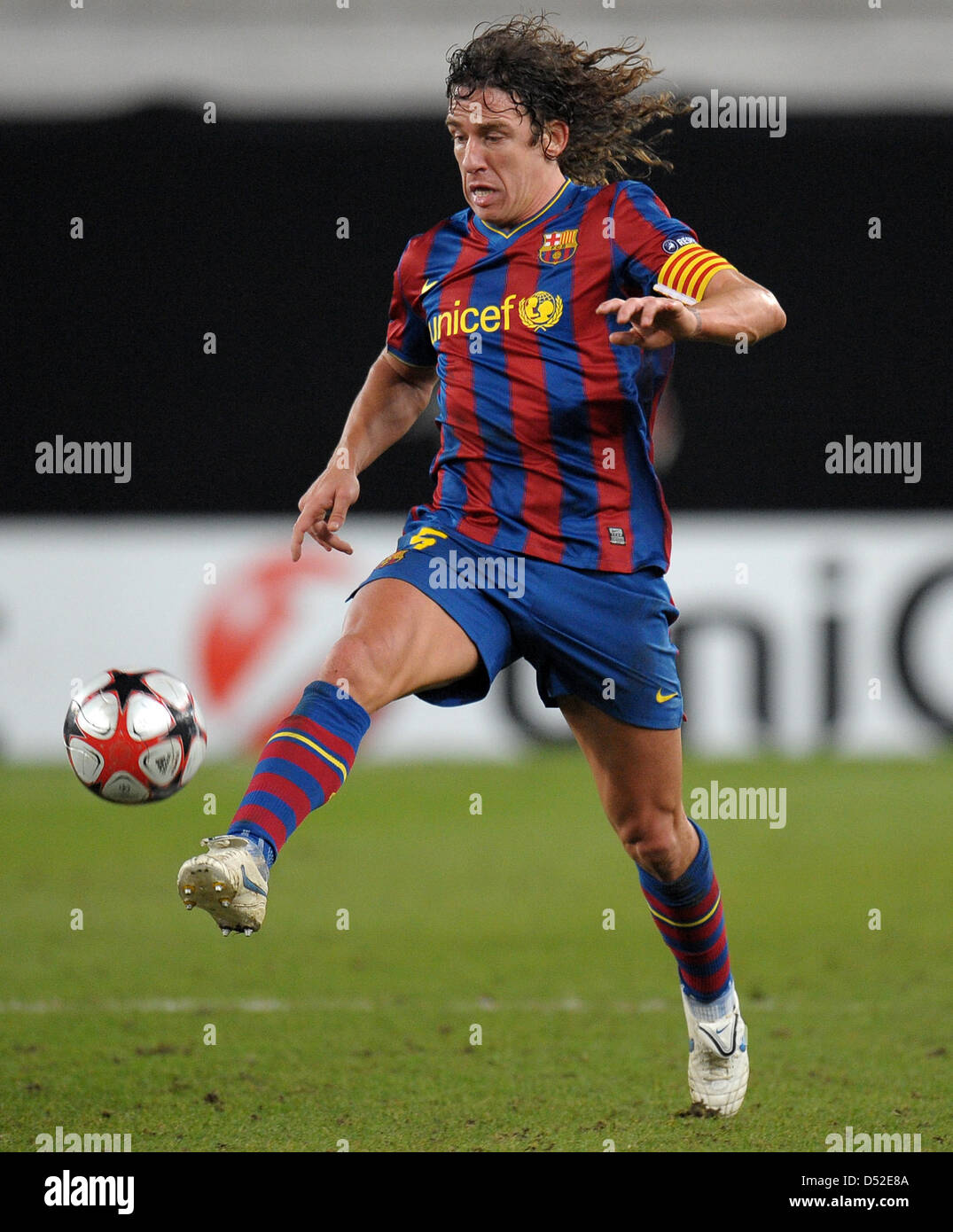 Barcelona's Carles Puyol shown in action during the Champions League ...