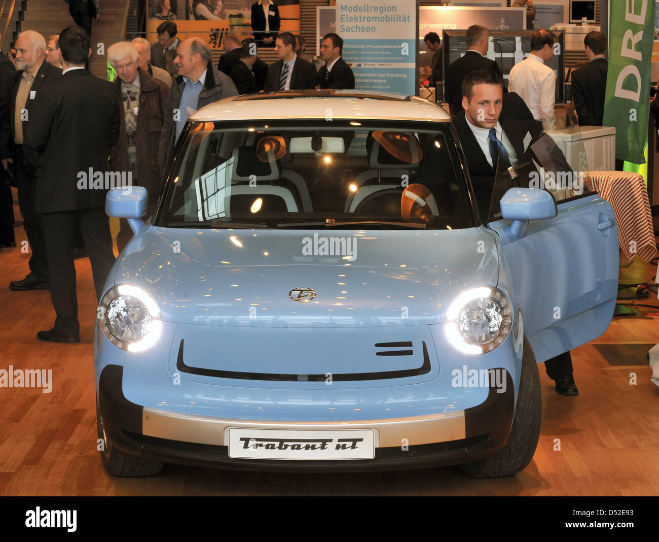 An electric car Trabant NT that has been produced in Saxony is ...