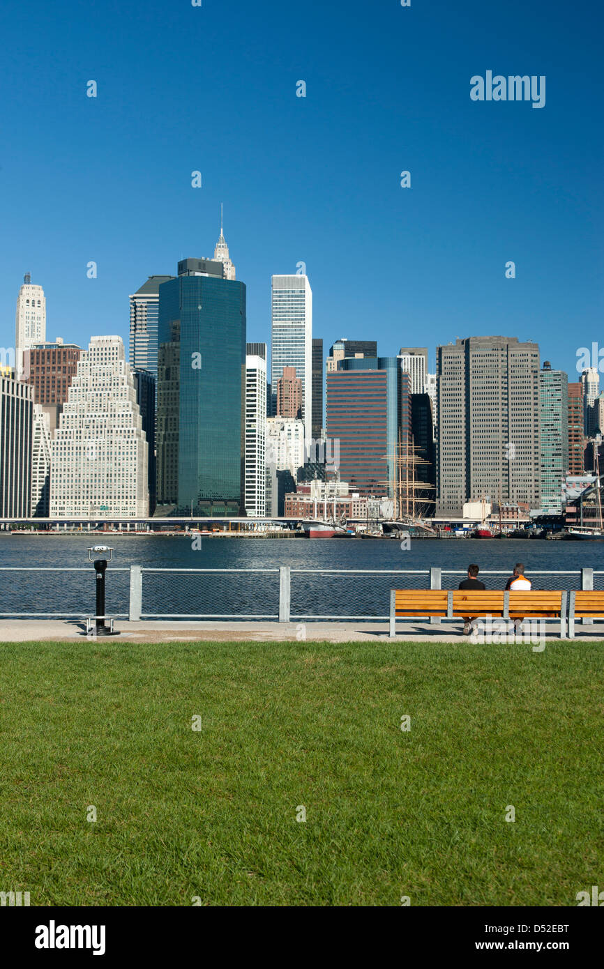 HARBOR VIEW LAWN PIER ONE BROOKLYN EAST RIVER MANHATTAN NEW YORK CITY ...