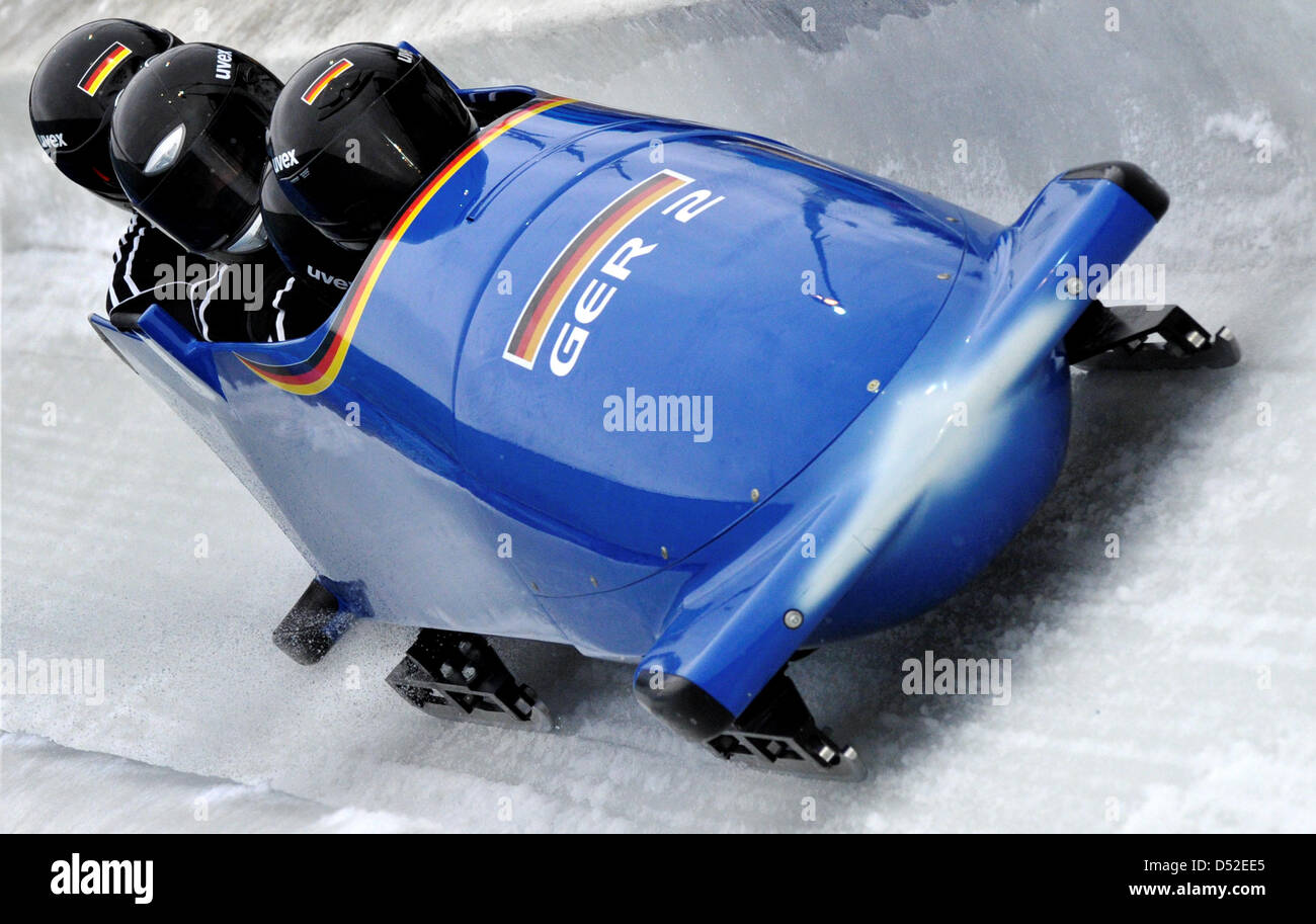Bobsleigh Germany 2 with Thomas Florschuetz, Ronny Listner, Richard ...