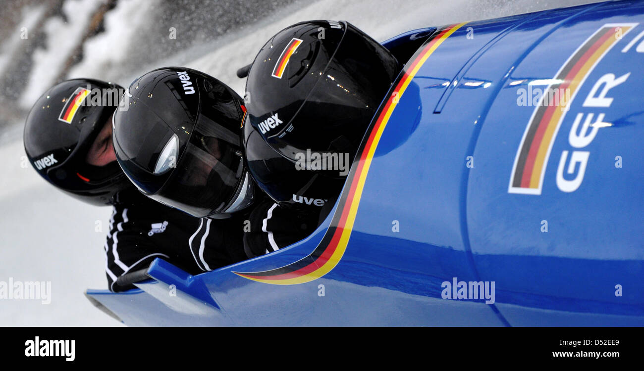 Bobsleigh Germany 2 with Thomas Florschuetz, Ronny Listner, Richard ...